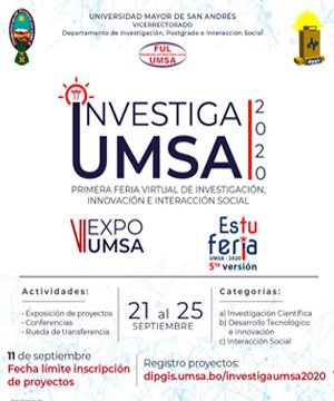 INVESTIGA UMSA 2020 - PROYECTOS VINCULADOS A COVID-19 - SALA VIRTUAL "A ...