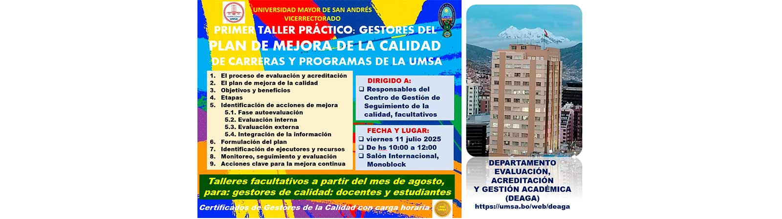 Inicio - DEAGA - Universidad Mayor de San Andrés