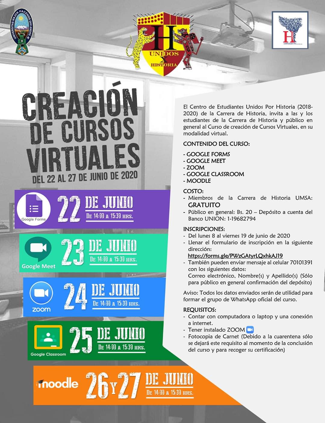 CURSO DE CREACIÓN DE CURSOS VIRTUALES 2020 - Universidad Mayor de San ...